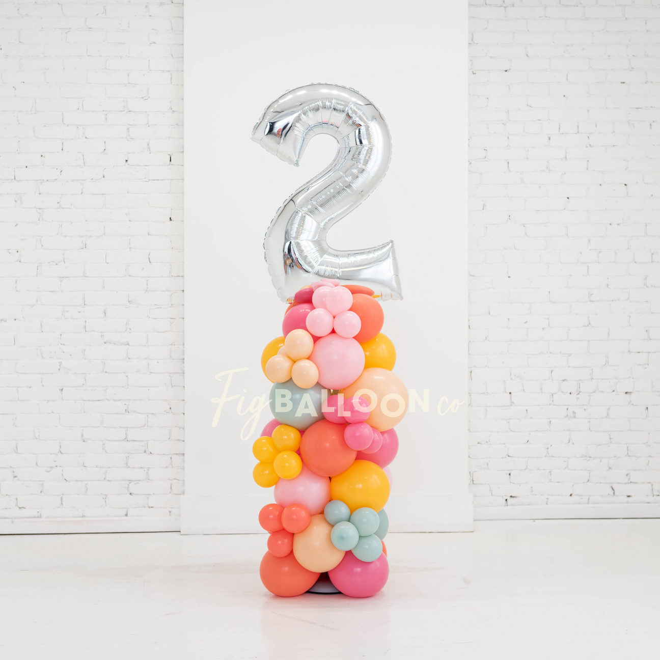 Balloon Column with Number (you pick colors!) – Fig Balloon Co.